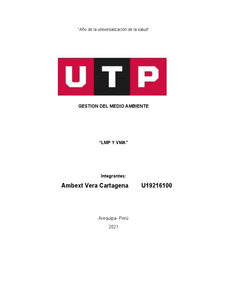 Vma y LMP | PDF | Aguas residuales | Agua