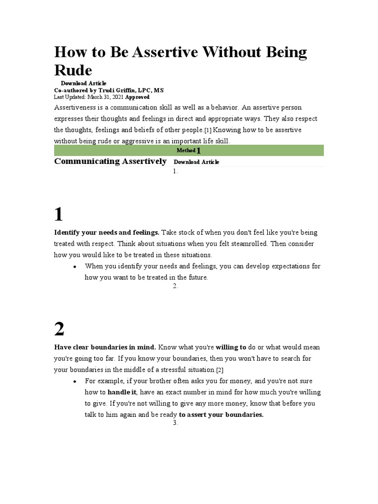 Assertive Communication Guide | PDF | Body Language | Aggression
