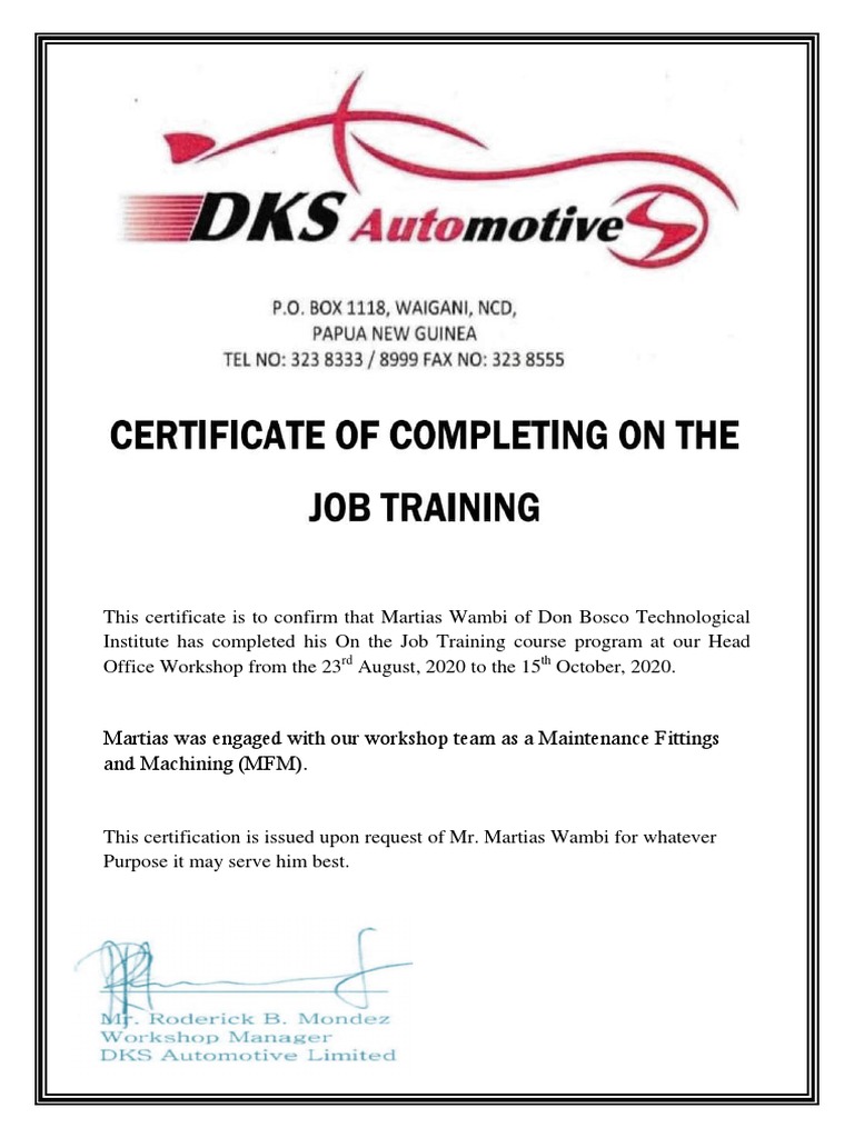 JOB Training Ref | PDF