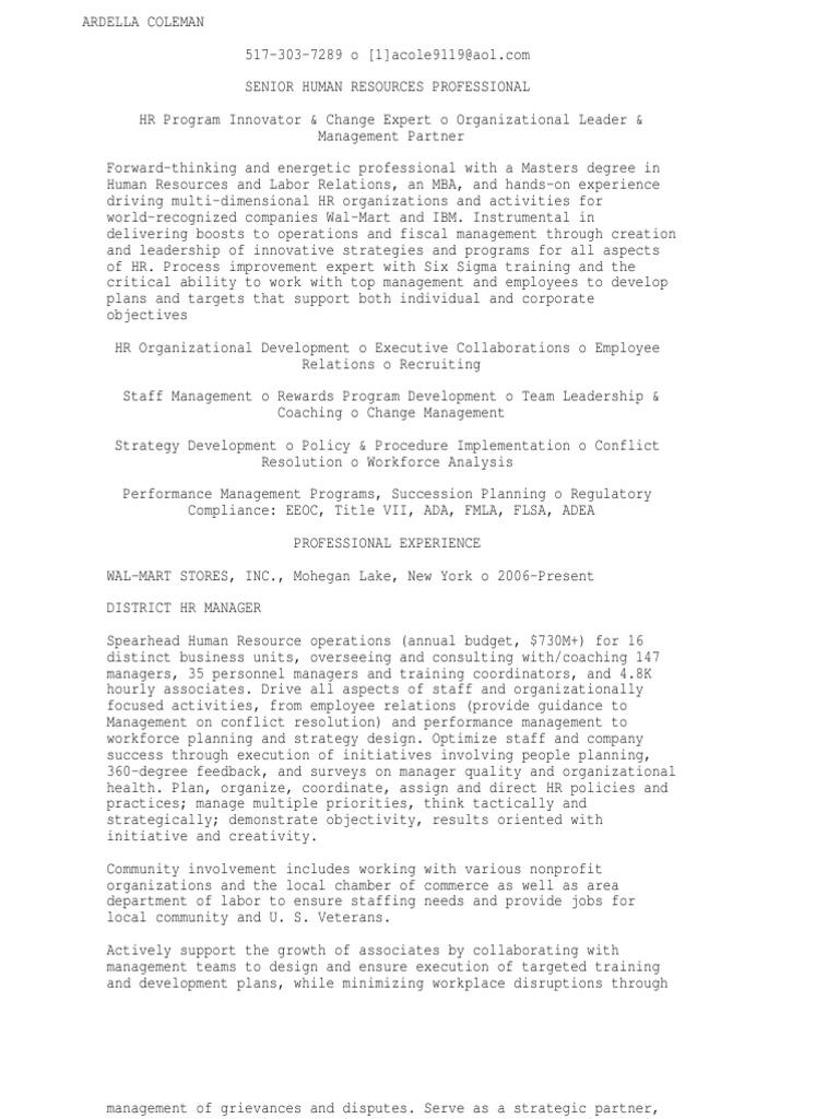 HR MGR or Regional HR Mgr. or Director of HR | PDF | Human Resource ...