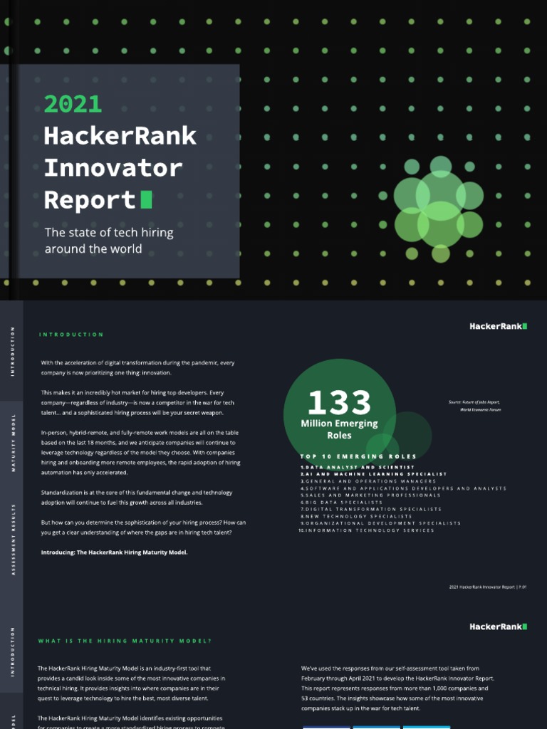 2021 Hack Rank Report | PDF | Innovation | Recruitment