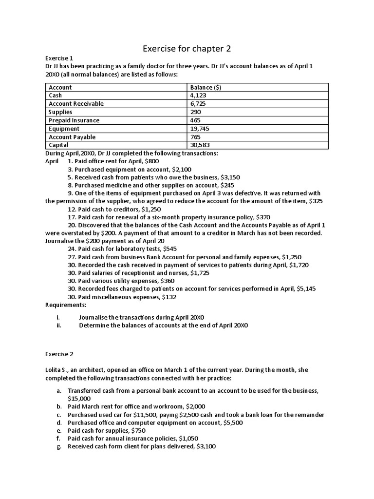 Exercise For Chapter 2 | PDF | Payments | Banks
