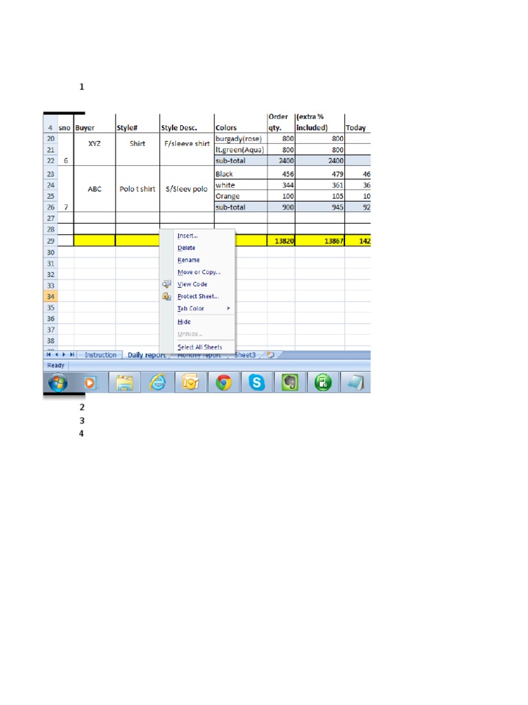 Daily Production Report Template | PDF