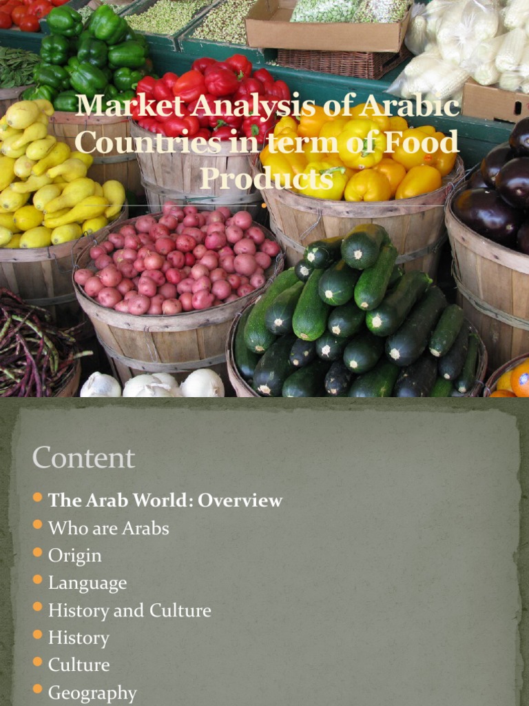 Arabic Food Market Analysis | PDF | Arabs | Middle East