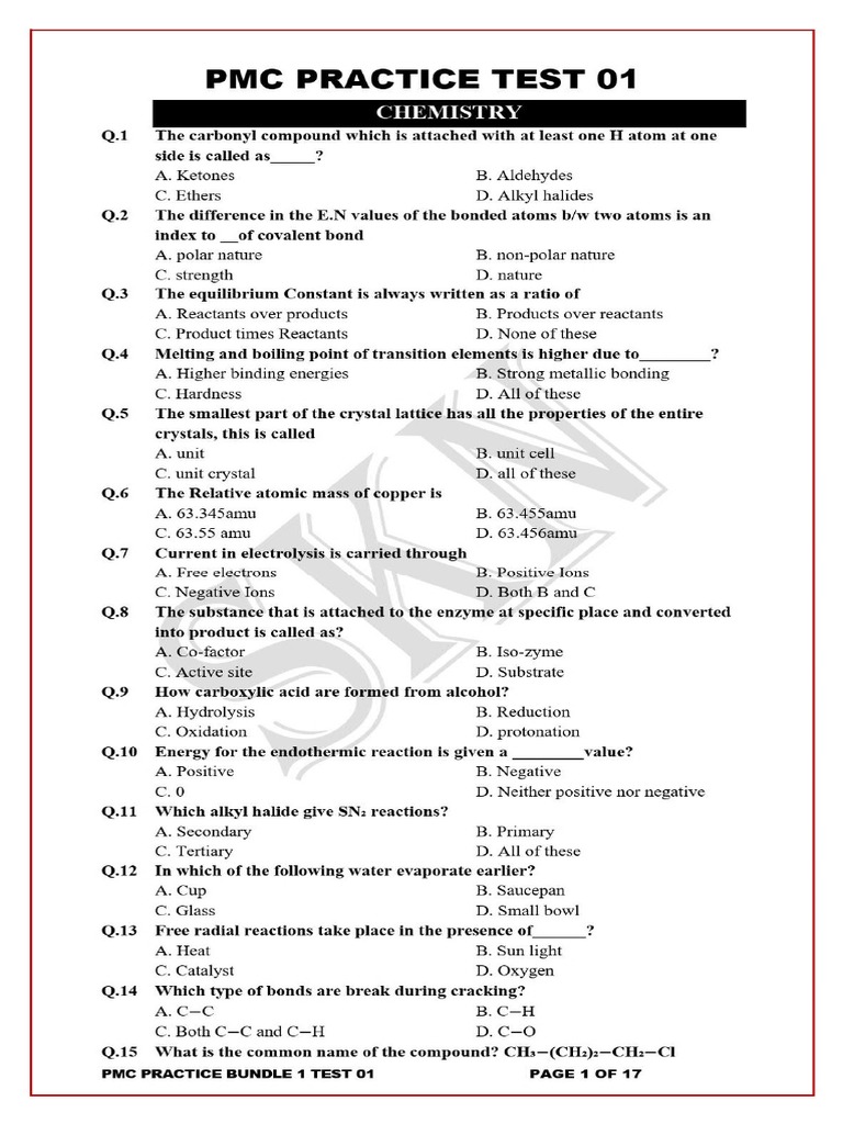PMC Paid Practice Test 01 Bundle 1 | PDF