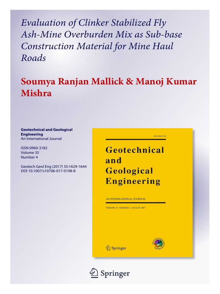 Evaluation of Clinker Stabilized Fly Ash | PDF | Fly Ash | Cement