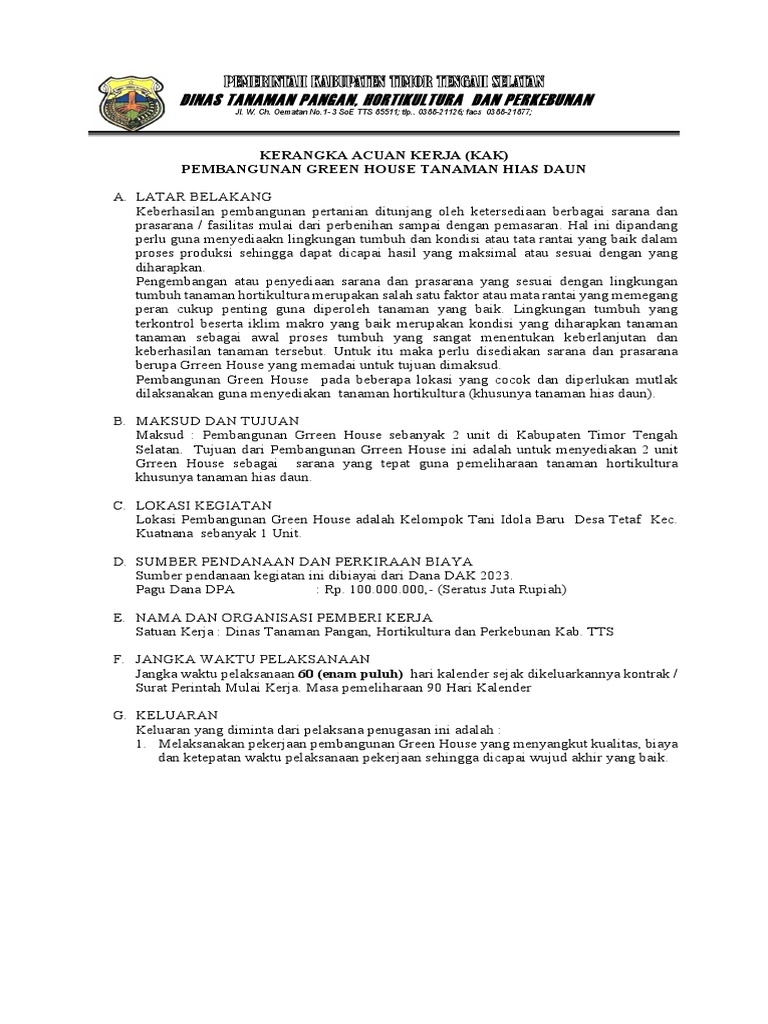 KAK Green House | PDF