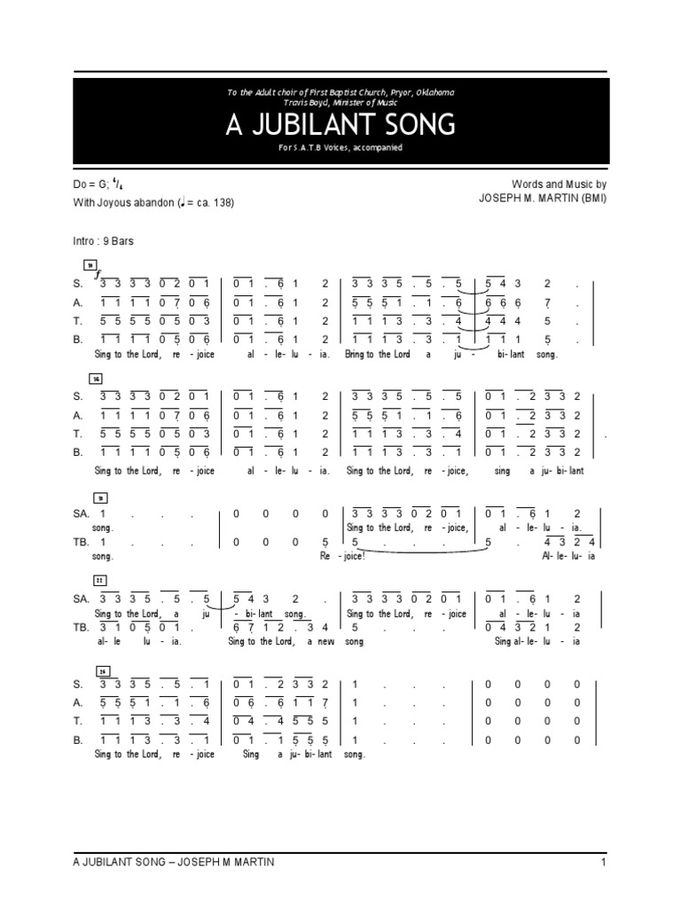 A Jubilant Song | PDF
