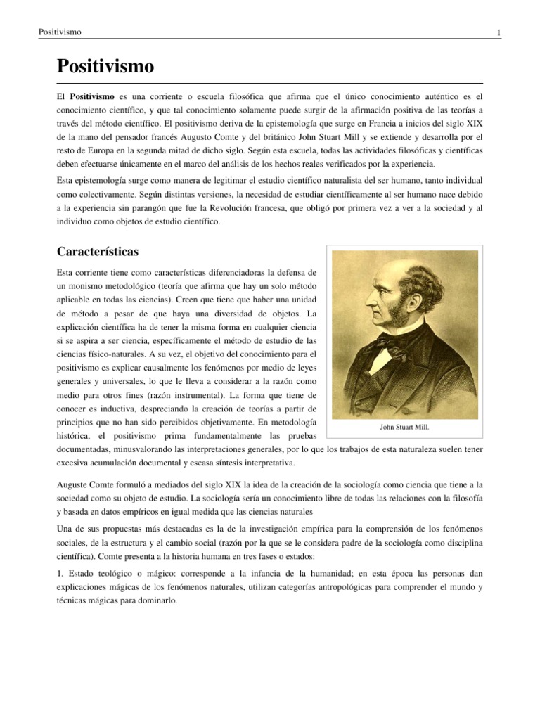 Positivismo | PDF | Positivismo | Academia