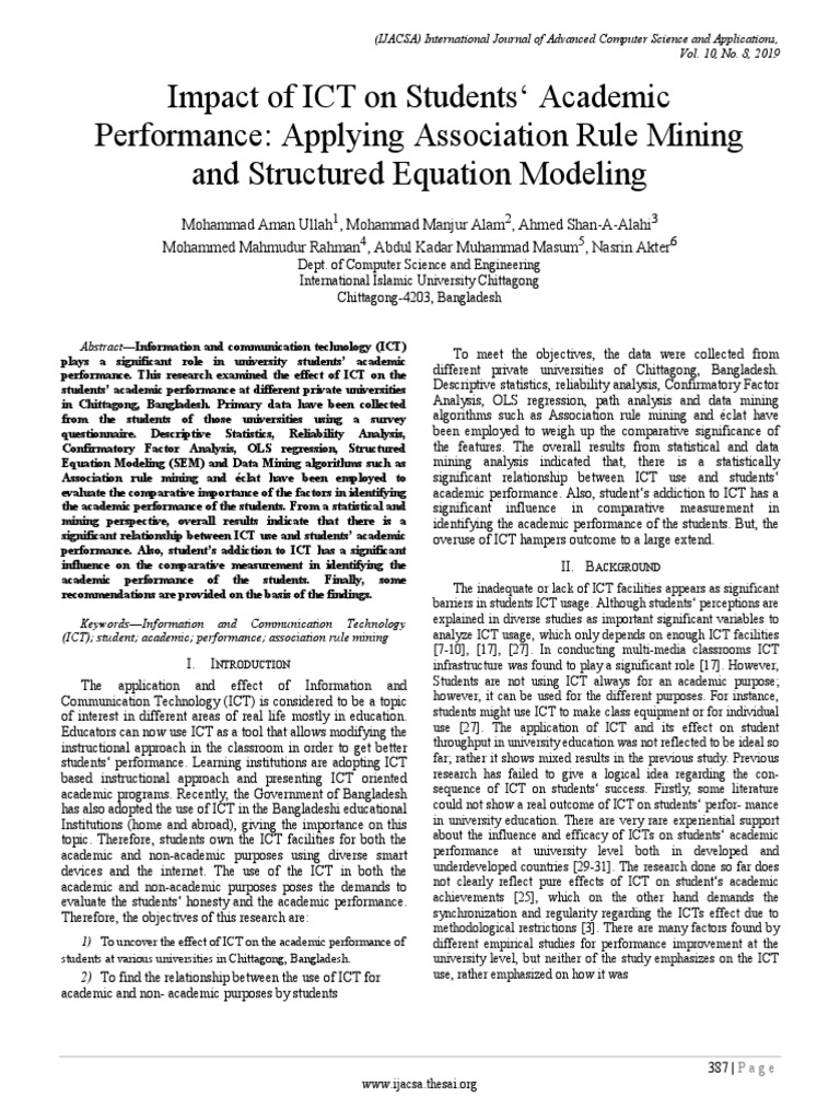Analyzing the Impact of Information and Communication Technology (ICT ...