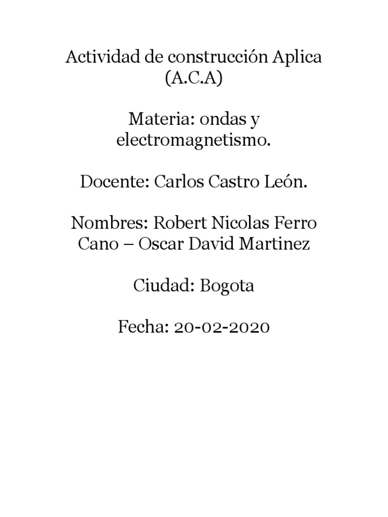 Aca 1 | PDF