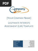 Legitimate Interests Assessment Template | PDF | Justice | Crime & Violence