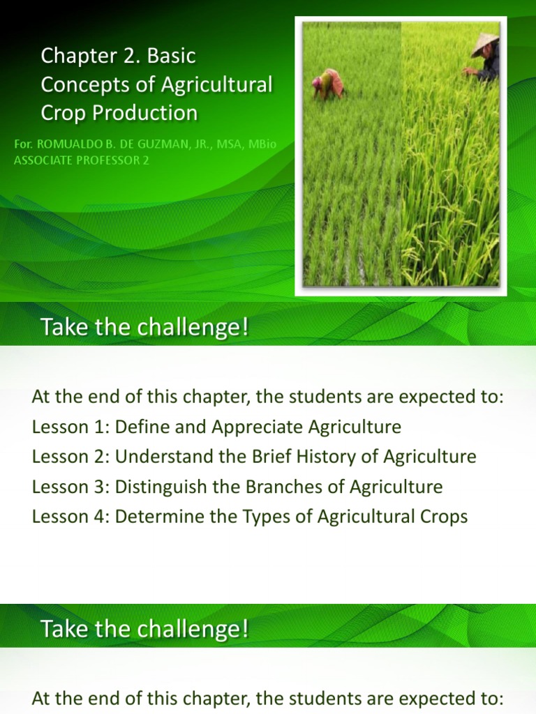 Basic Concepts of Agricultural Crop Production | PDF | Agriculture ...