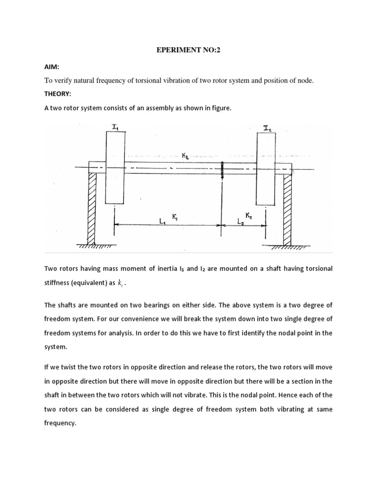 3.two Rotor System | PDF | Mechanical Engineering | Classical Mechanics