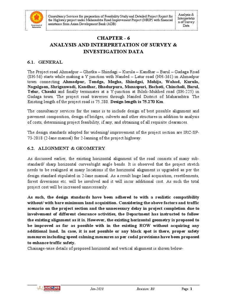 6.0 Analysis of Survey & Investigation Data CC | PDF