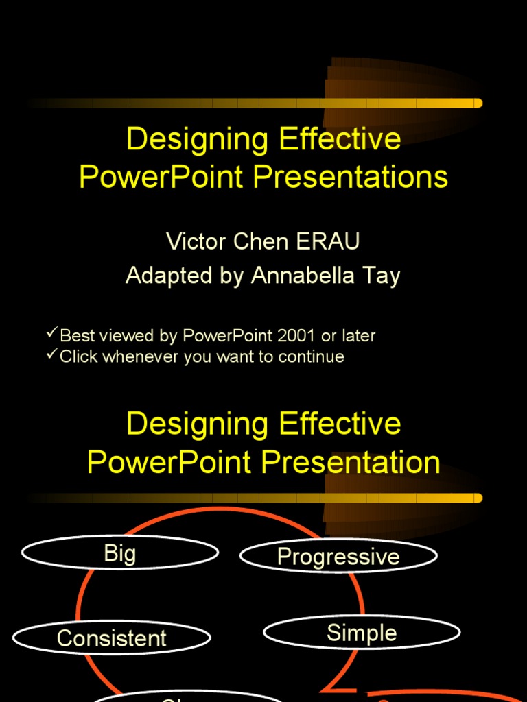 Designing Effective Powerpoint Presentations: Victor Chen Erau Adapted ...