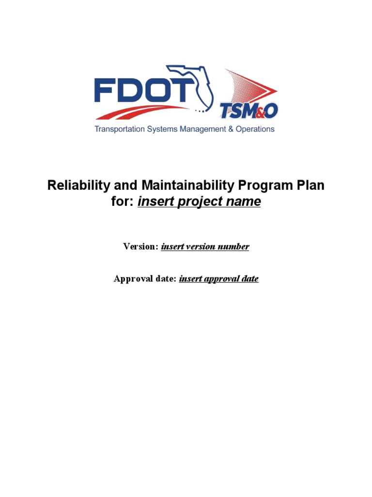 FM Se 11 Reliability and Maintainability Program Plan Template | PDF | Reliability Engineering ...
