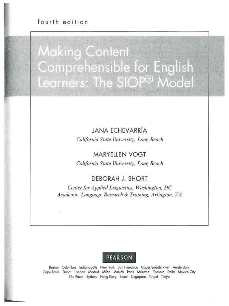 SIOP Model Chap 3 | PDF