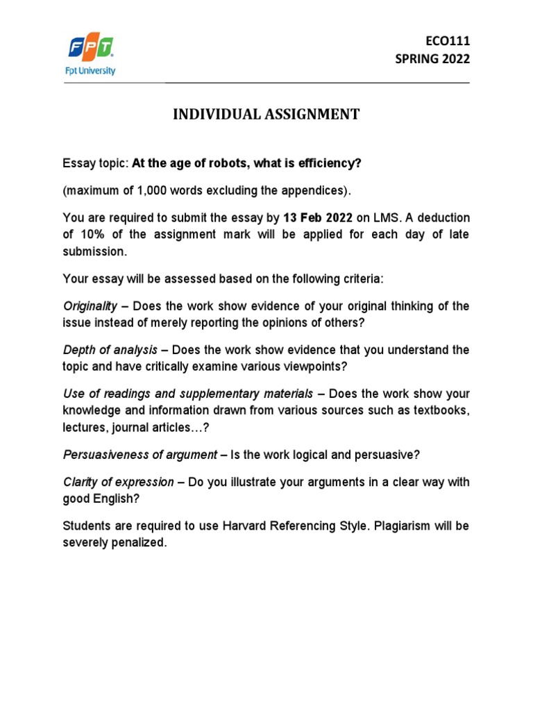 Efficiency in the Age of Robots Essay | PDF