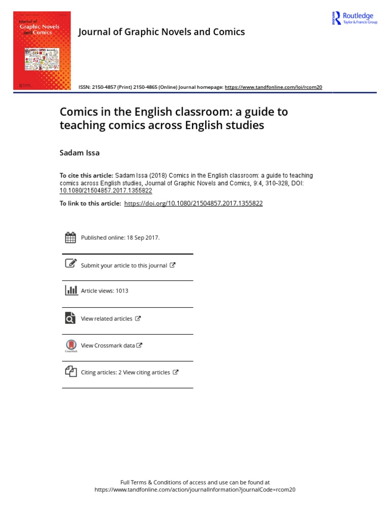 Comics in The English Classroom - A Guide To Teaching Comics Across ...