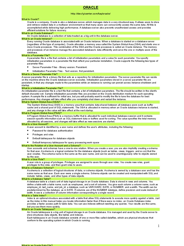 Oracle Interview Question Download Free Pdf Oracle Database Database Index