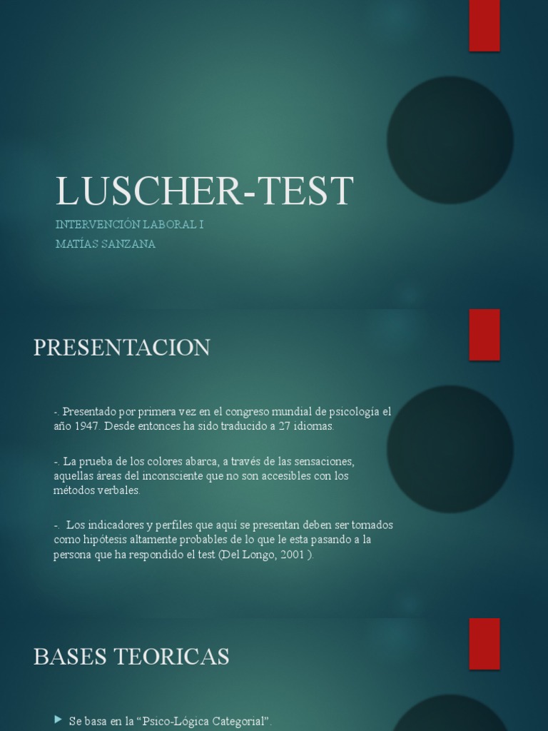 Luscher Test | PDF | Color | Sicología