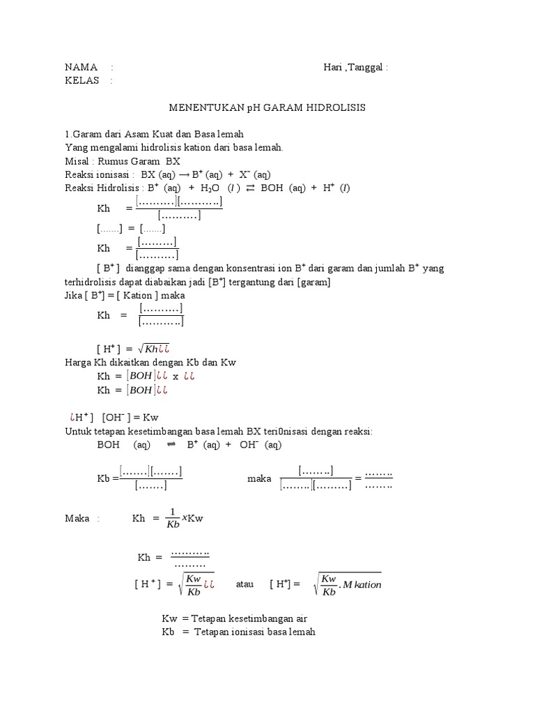 PH Hidrolisis Garam | PDF