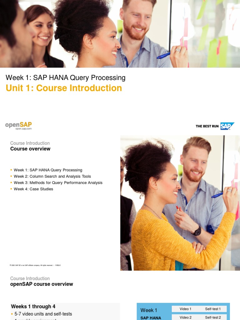 OpenSAP Hanasql1 Week 1 All Slides | PDF | Databases | Sql