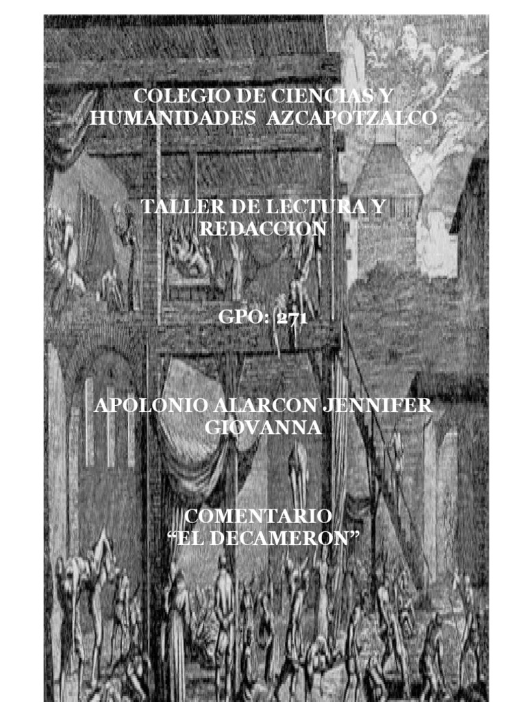 El Decameron | PDF | El decameron | Muerte negra