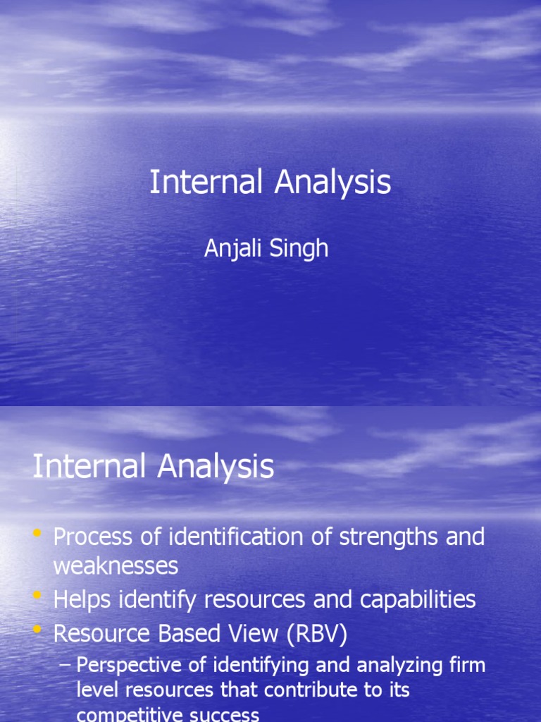 Internal Analysis: Anjali Singh | PDF | Performance Appraisal | Business