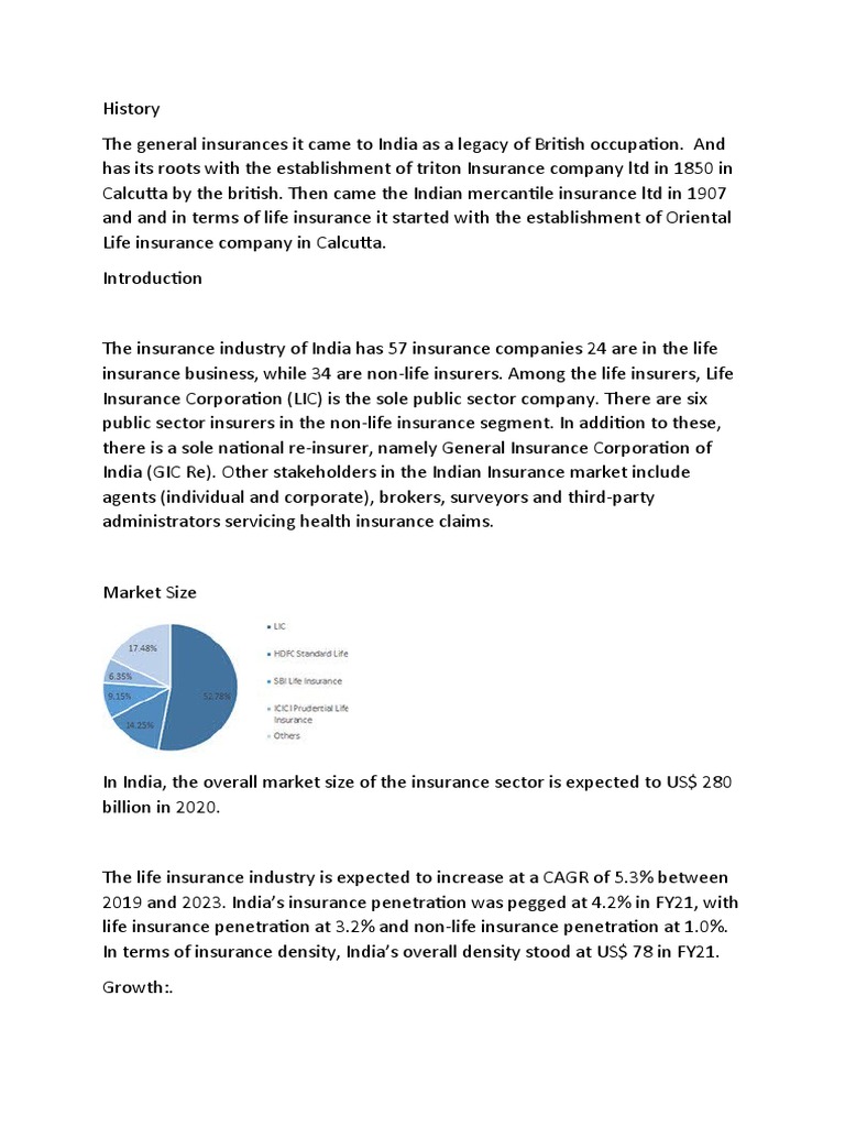 Indian Insurance Industry Overview | PDF | Insurance | Financial Services