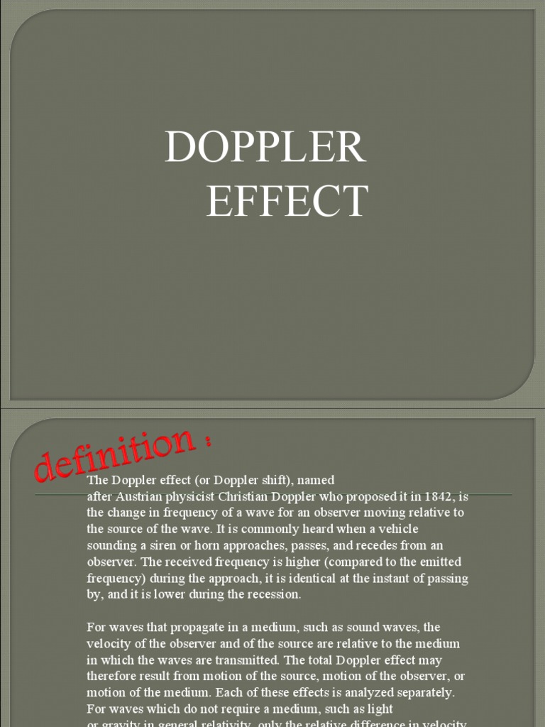 Understanding the Doppler Effect | PDF | Doppler Effect | Waves