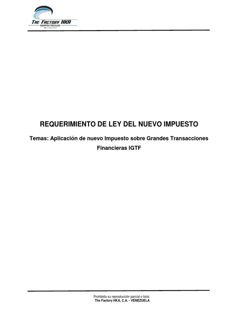 Nuevo Impuesto Igtf | PDF