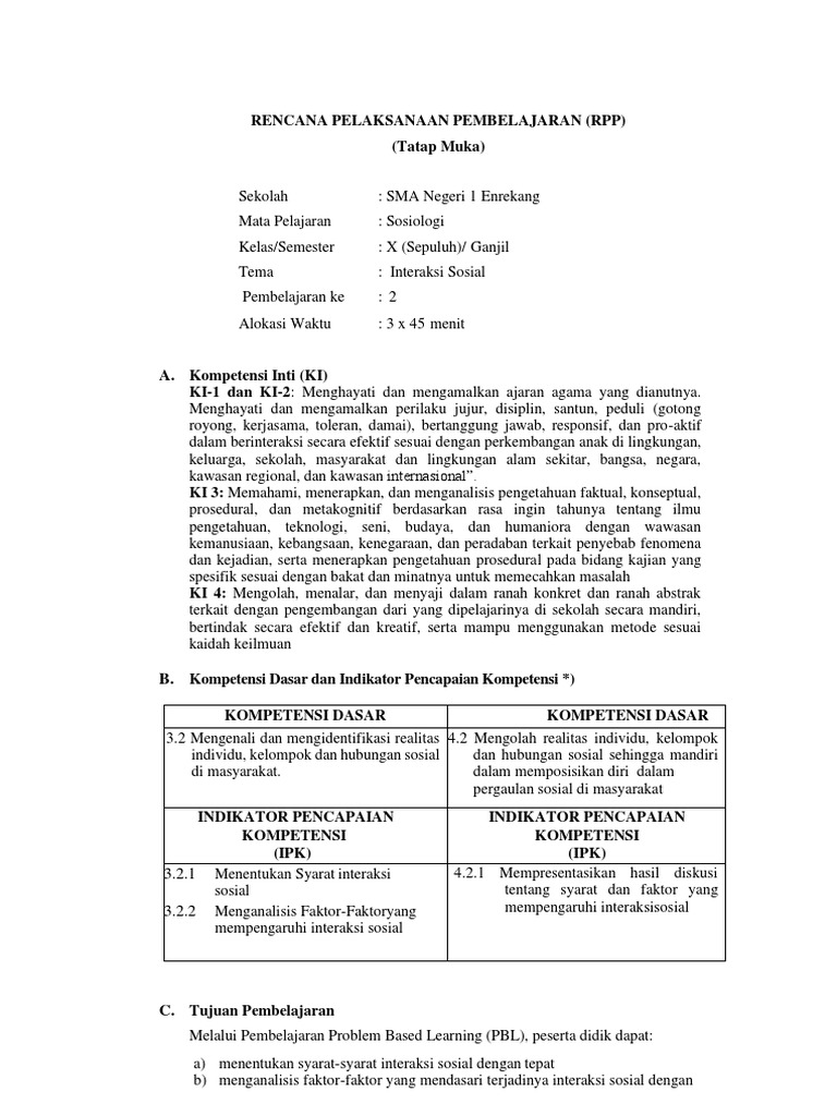RPP PBL | PDF
