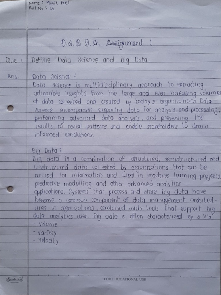 DSBDA Assignment 1 | PDF