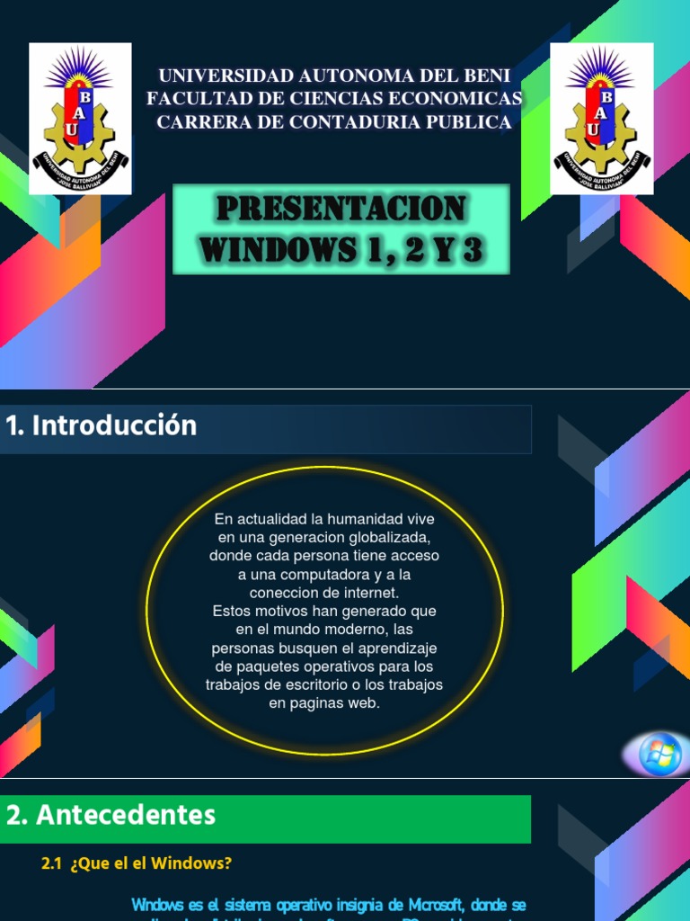 Windows 1, 2 y 3 | PDF | Microsoft Windows | Microsoft