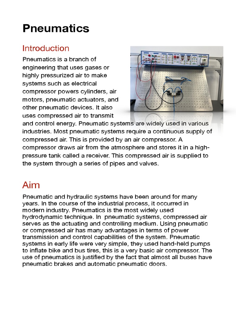 Pneumatics Report | PDF | Pneumatics | Valve
