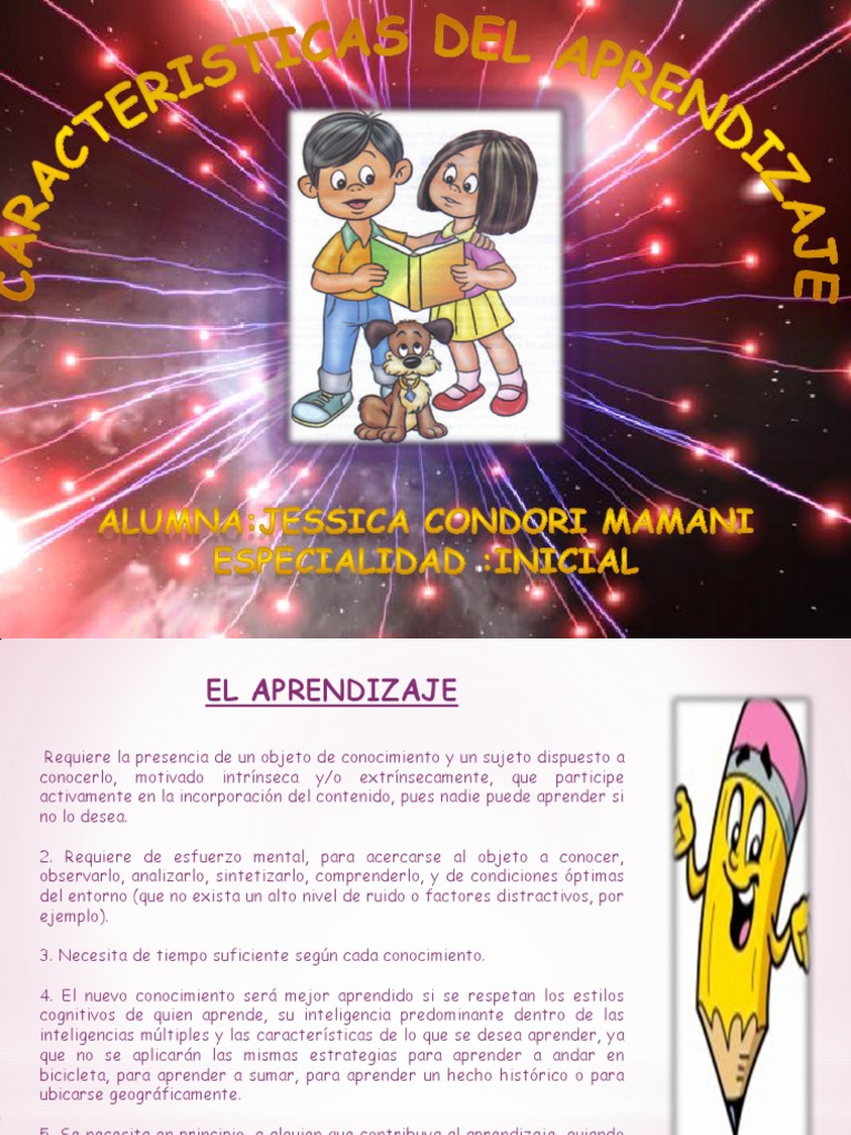 Caracteristicas Del Aprendizaje | Descargar gratis PDF | Aprendizaje | Memoria