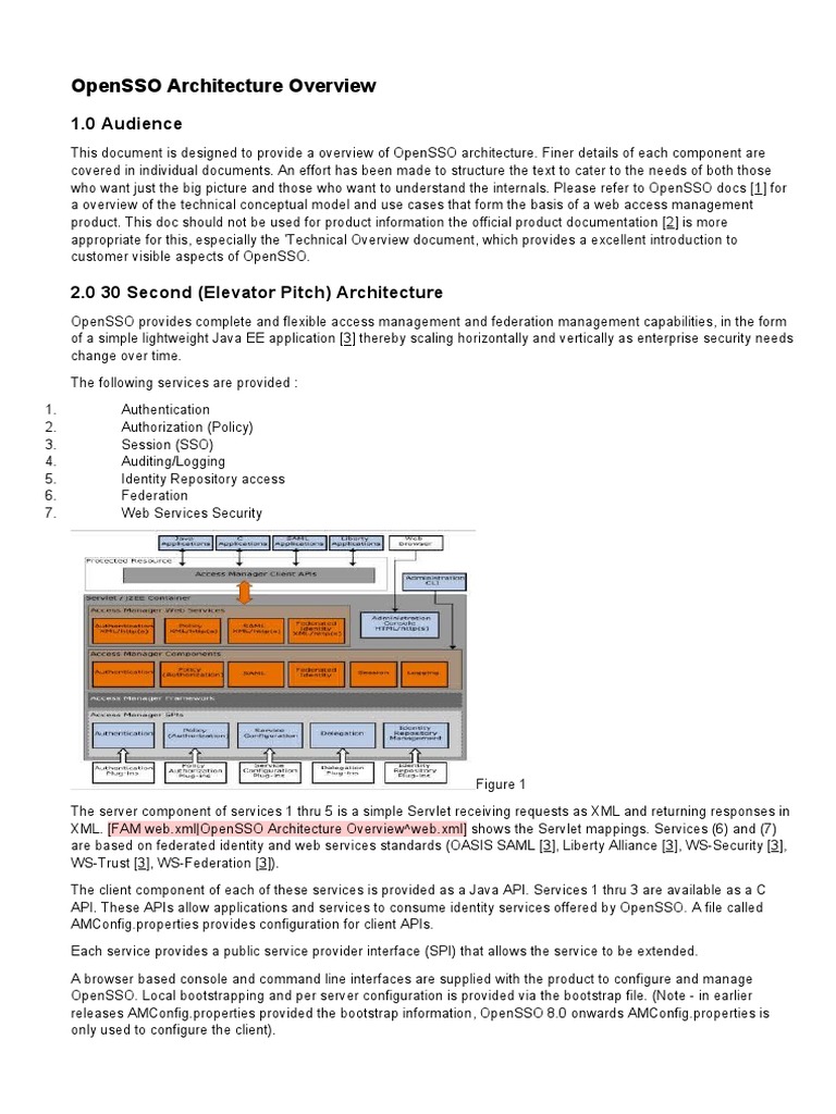 OpenSSO Architecture Overview | PDF | Password | Internet & Web