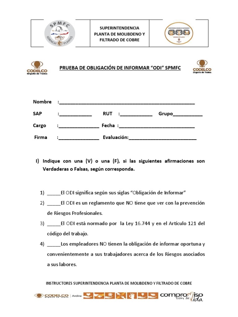 Prueba Odi SPMFC | PDF | Negocios