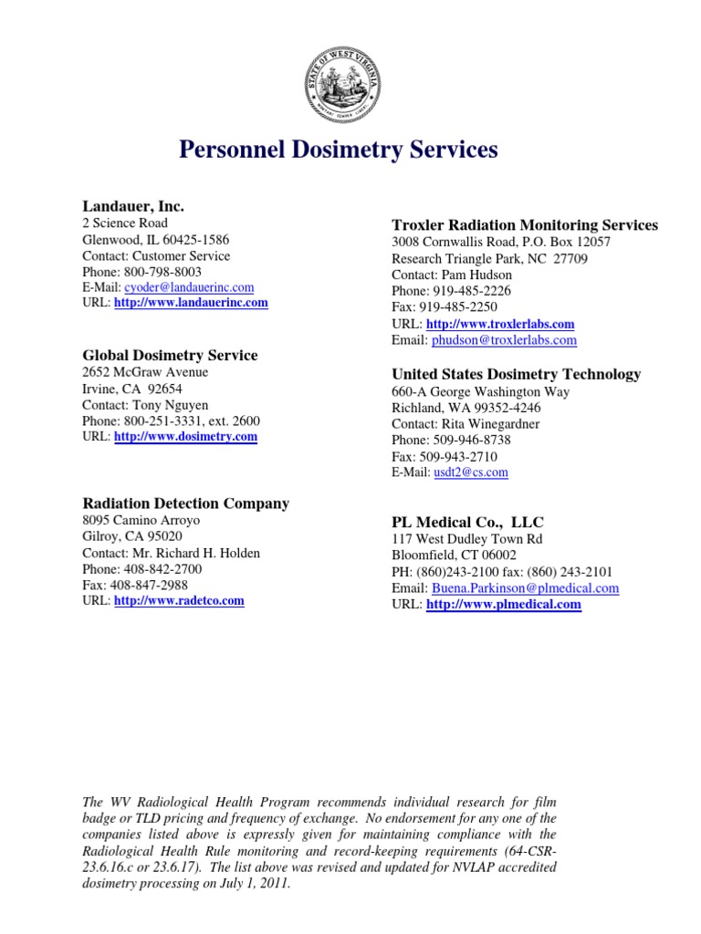 WV Radiological Health Guidelines | PDF | Radiation Protection ...