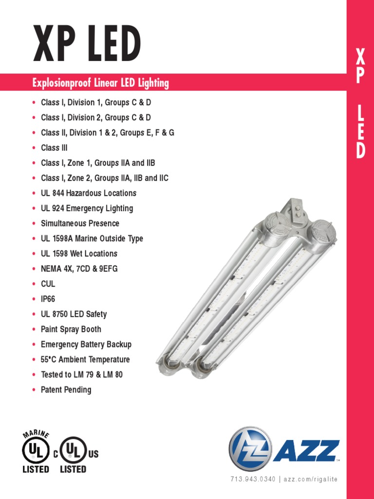 XP LED Explosionproof Linear Lighting Solutions | PDF | Lighting ...