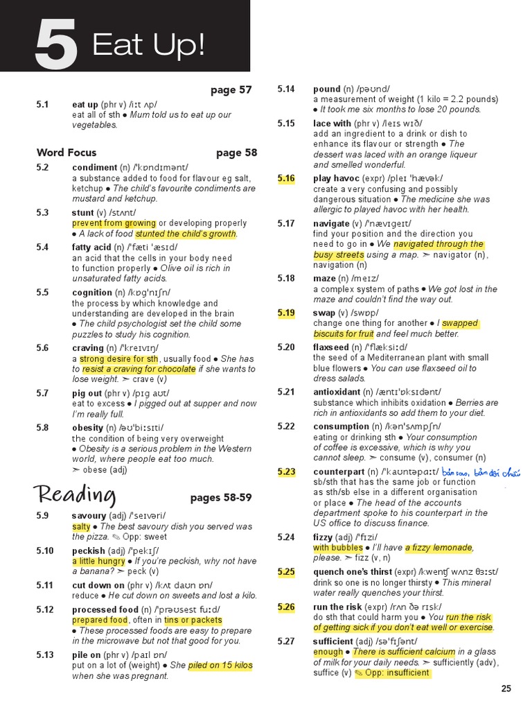 Unit 5 | PDF | Foods | Food And Drink Preparation