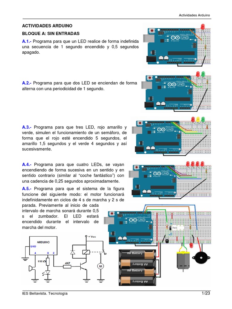 Actividades Arduino Nuevas 17 18 C | PDF