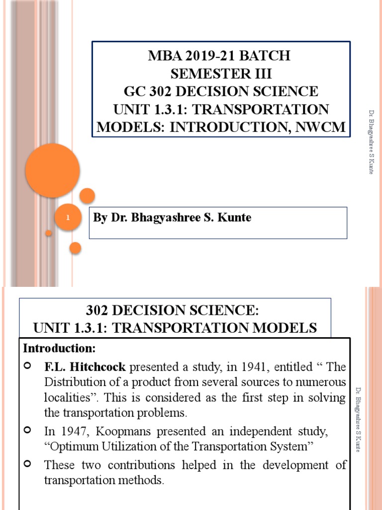 Mba 19 Pat 302 Ds Unit 1.3.1 NWCM | PDF | Mathematical Optimization | Systems Analysis