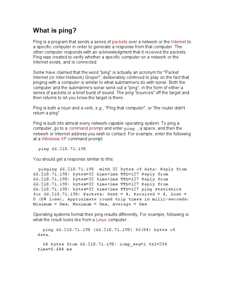What Is Ping | PDF | Active Directory | Windows 2000