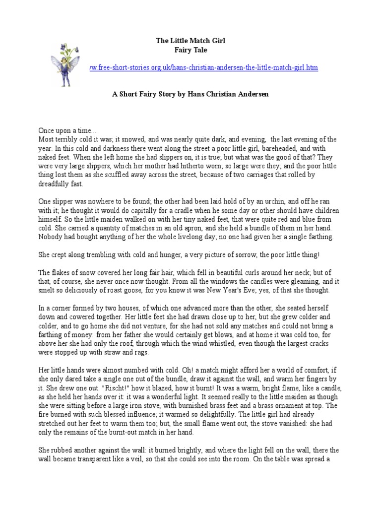 The Little Match Girl - Summary | PDF