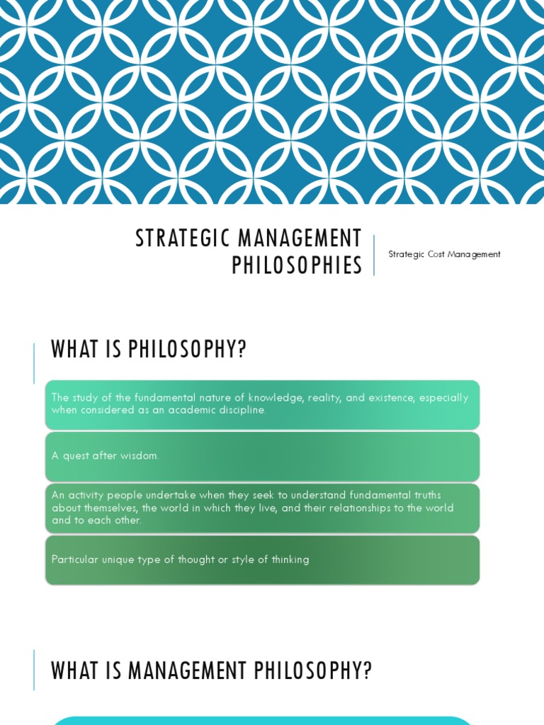 Strategic Management Philosophies Explained | PDF | Strategic ...
