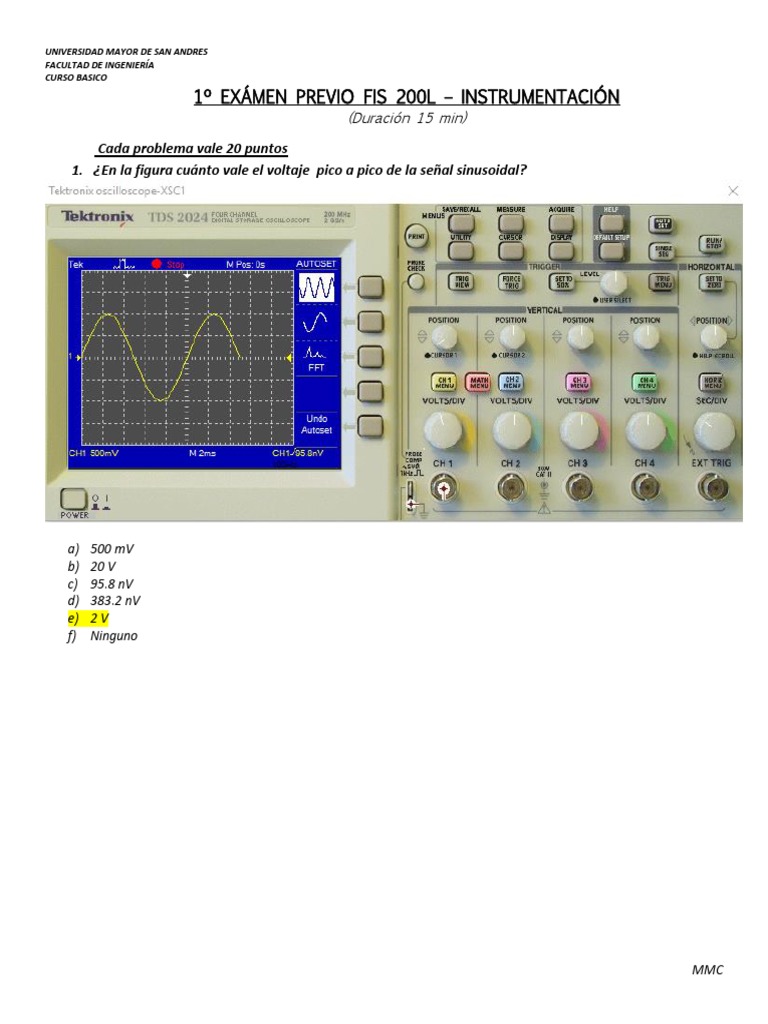 Primer Previo LFIS200 INSTRUMENTACION | PDF