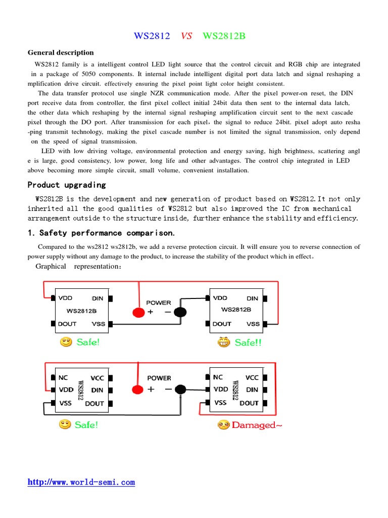 WS2812B VS WS2812 | PDF | Electronic Circuits | Electric Power Transmission